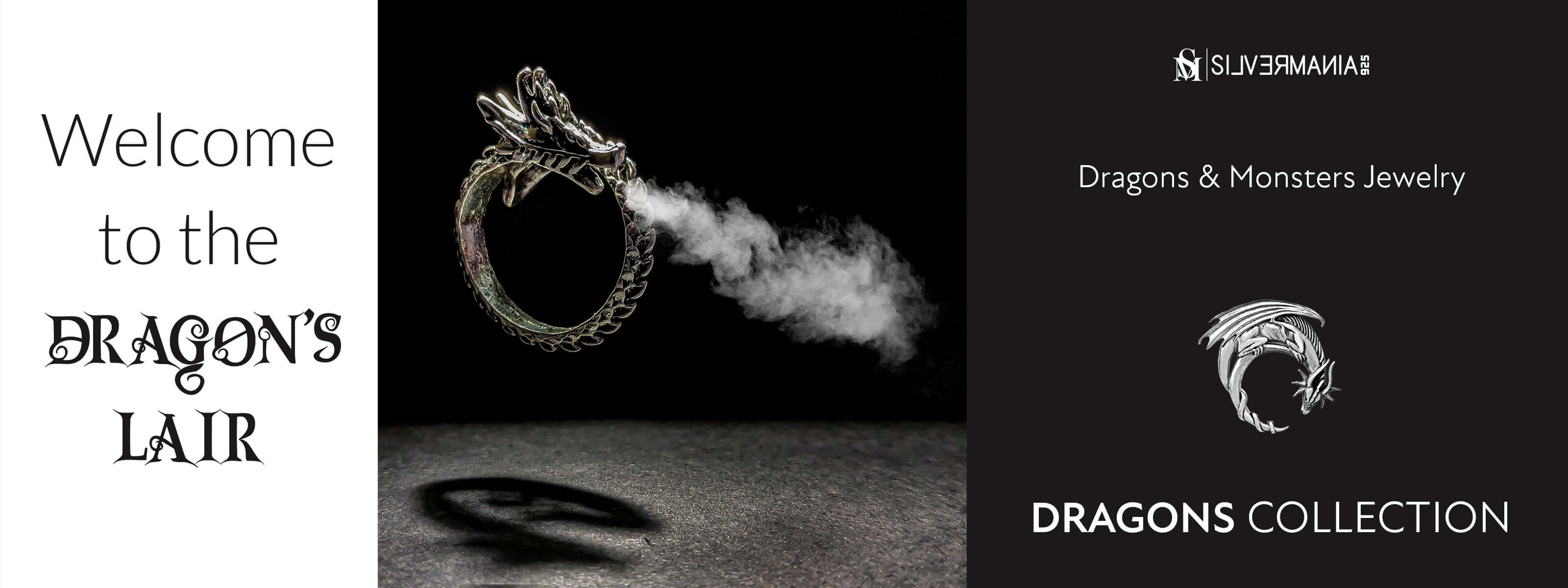 Sterling Silver Dragons Jewelry Collection by SilverMania925