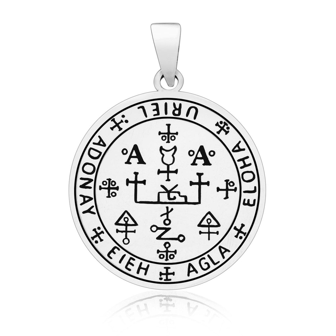 Sterling Silver Sigil of Archangel Uriel Pendant